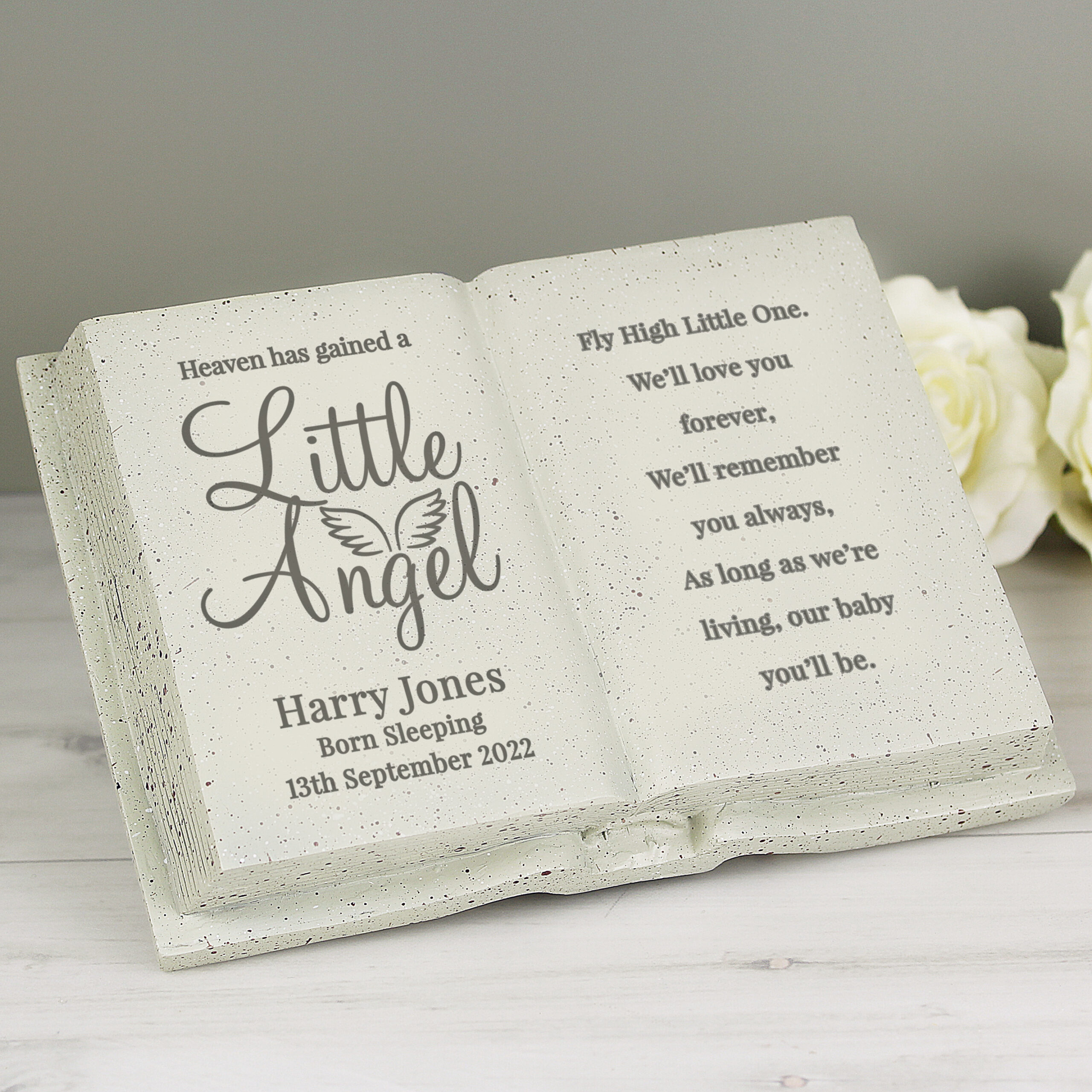 Personalised Little Angel Memorial Book - Just The Right Gift UK